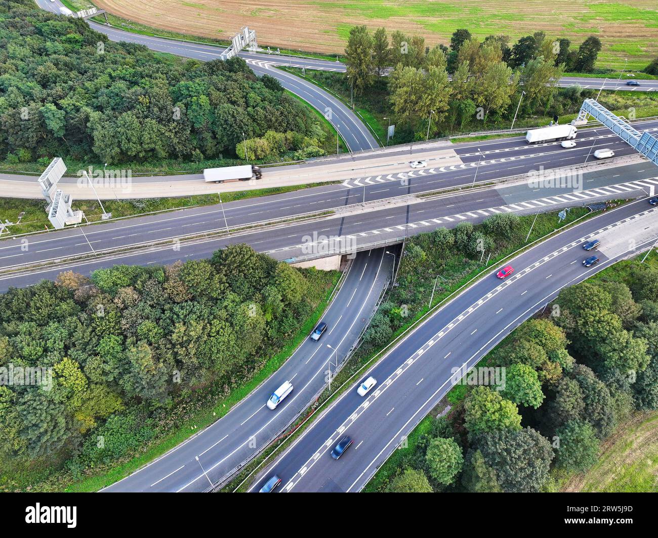 Manchester Junction 12 where M60 and M62 intersect Stock Photo - Alamy