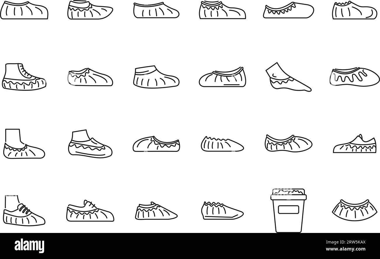 Disposable shoe covers Stock Vector Images - Alamy