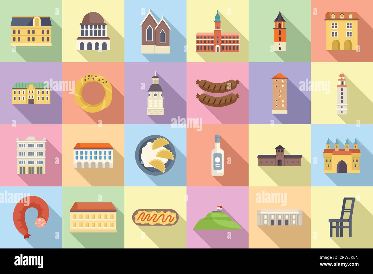 Old city krakow Stock Vector Images - Alamy
