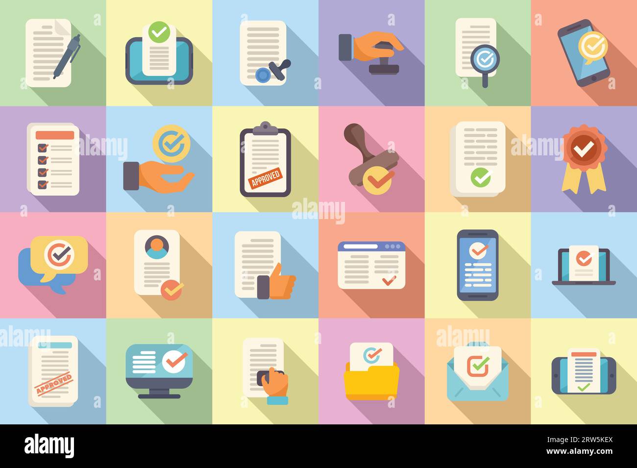 Approval form icons hi-res stock photography and images - Alamy