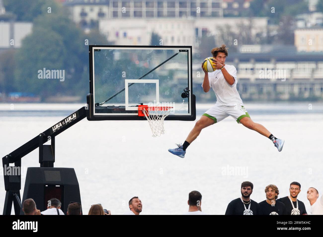 Bled, Slovenia. 16th Sep, 2023. The acrobatic team Dunking Devils ...