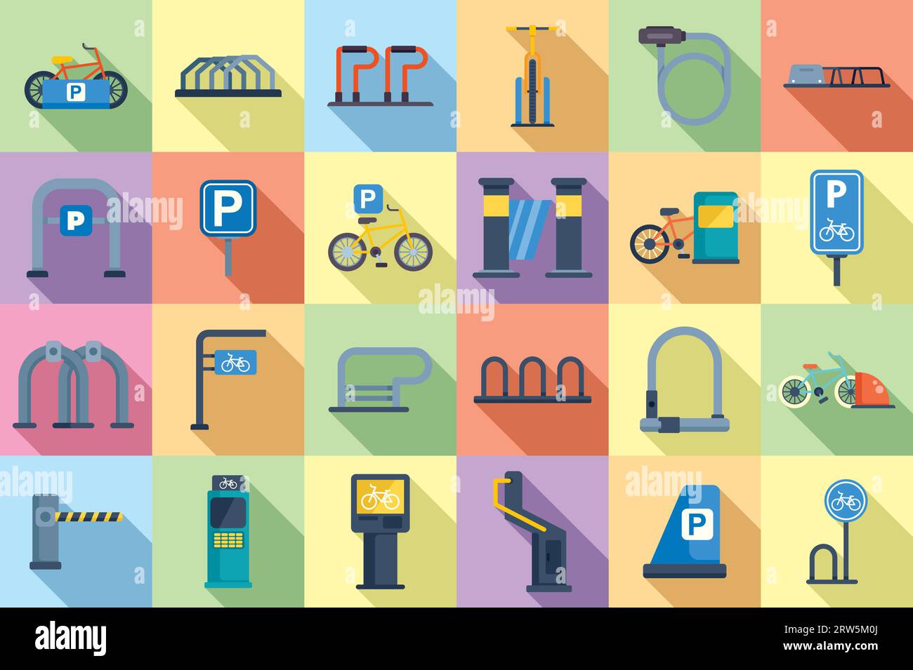 Rental bike park Stock Vector Images - Alamy