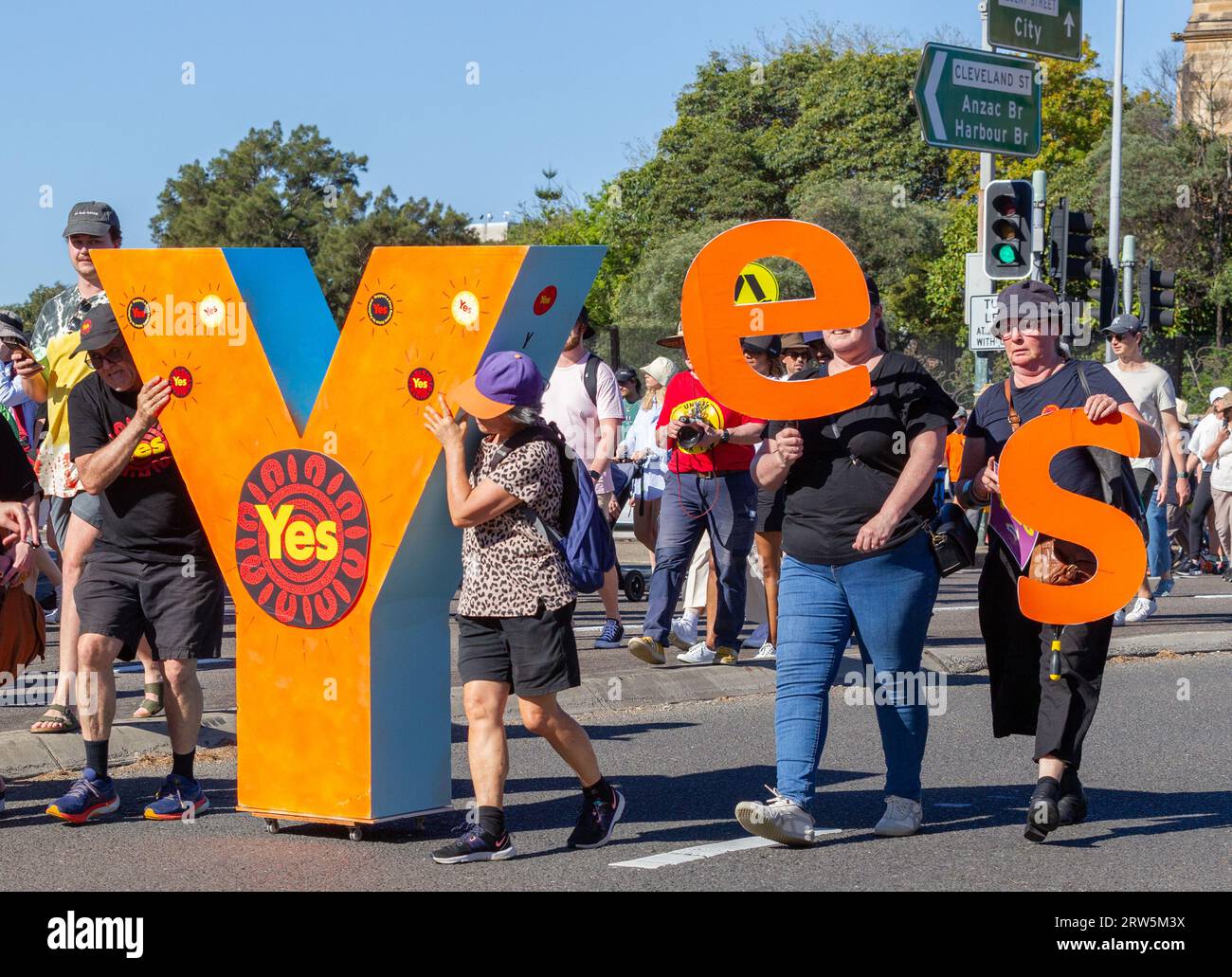 Sydney, Australia. 17 Sep 2023. The 'YES 2023' rally and march in ...