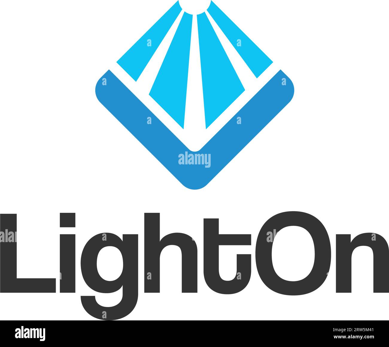 Minimalist Abstract Light On Spotlight logo design Stock Vector Image ...