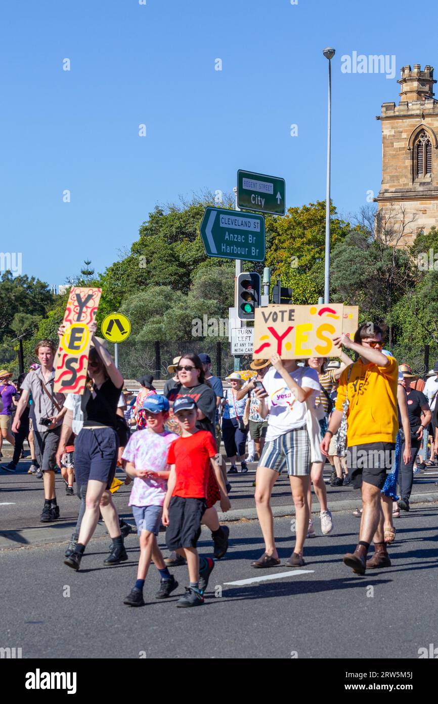Sydney, Australia. 17 Sep 2023. The 'YES 2023' rally and march in ...