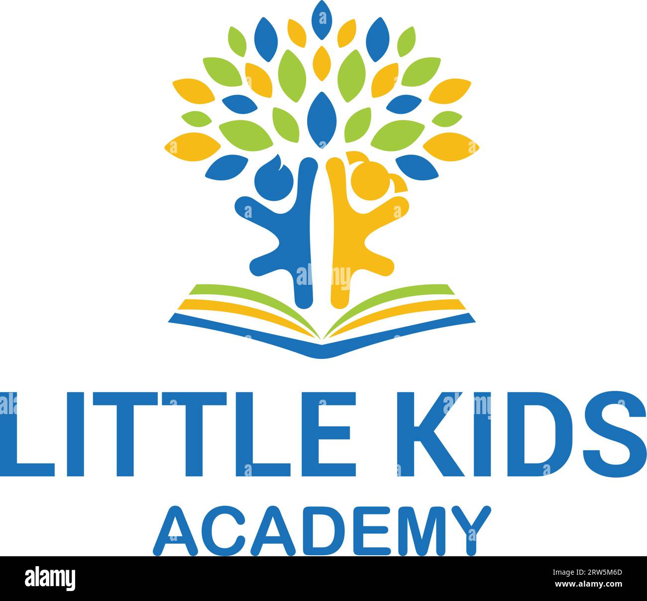 Modern Colorful LITTLE KIDS ACADEMY logo design Stock Vector Image ...
