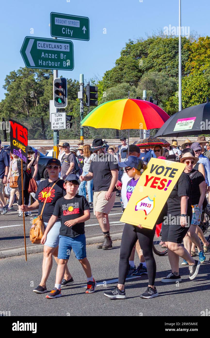 Sydney, Australia. 17 Sep 2023. The 'YES 2023' rally and march in ...
