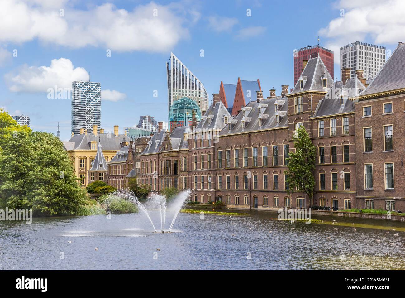 Binnenhof building of the national parliament in Den Haag, Netherlands ...