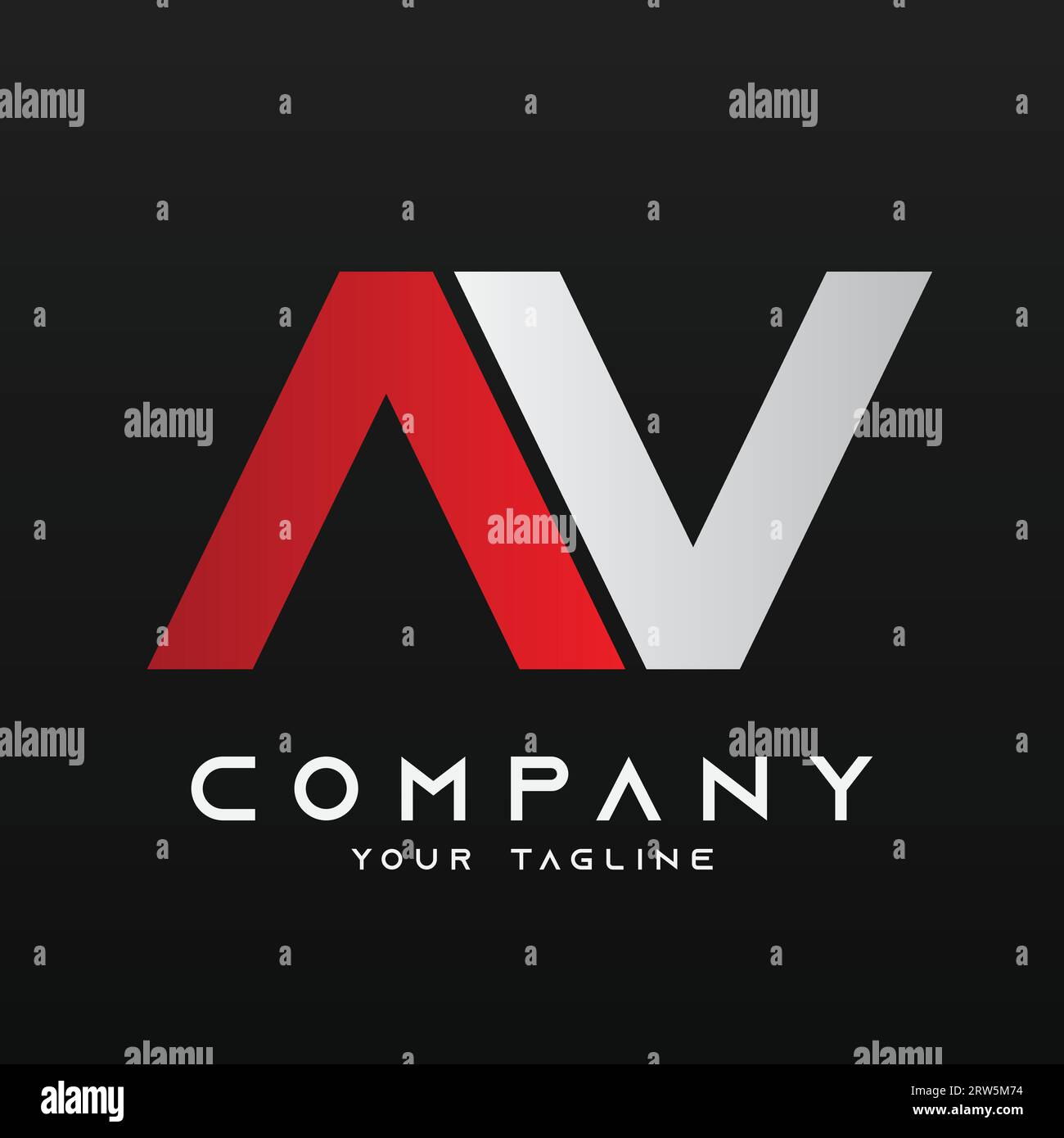 Av letter logo design hi-res stock photography and images - Alamy
