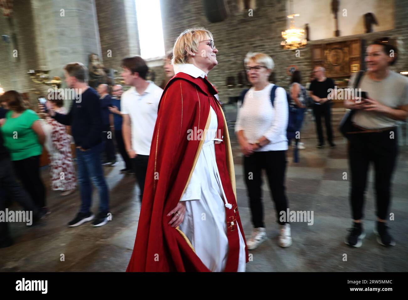 Birgitta Ed, priest, during Martin "E-type" Erikson and Melinda Jacob's ...