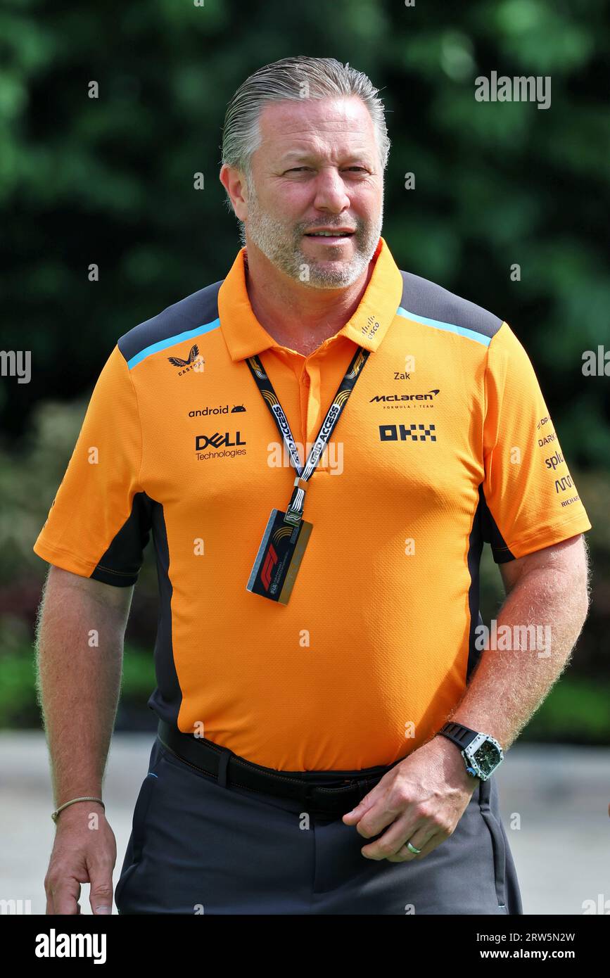 Singapore, Singapore. 17th Sep, 2023. Zak Brown (USA) McLaren Executive Director. Formula 1 ...