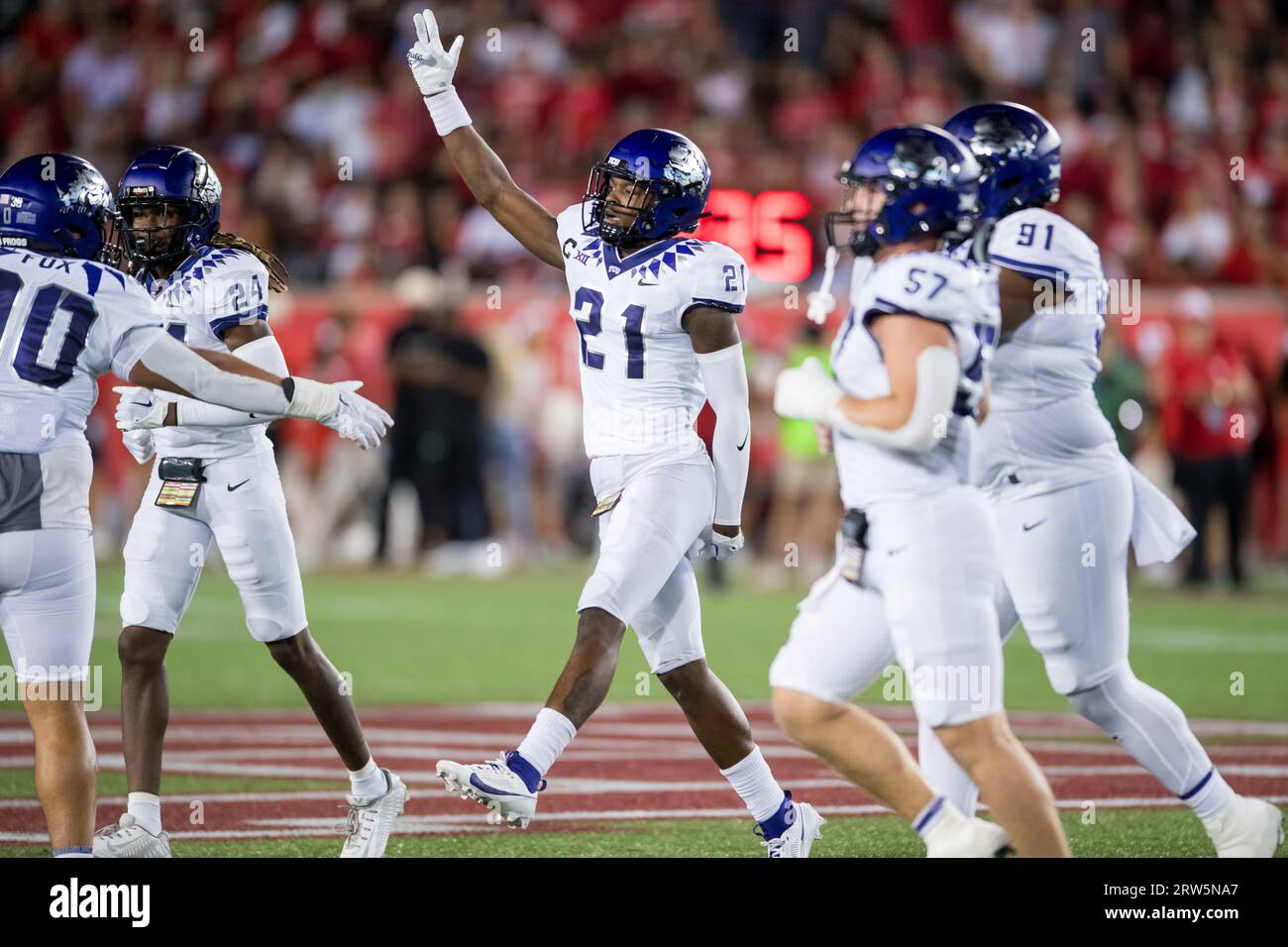 Houston, TX, USA. 16th Sep, 2023. TCU Horned Frogs safety Bud Clark (21 ...