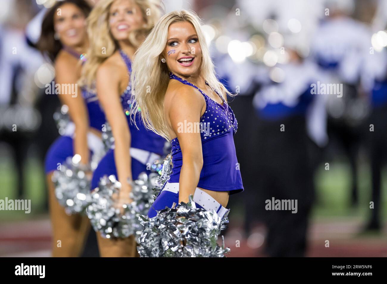Houston, TX, USA. 16th Sep, 2023. The TCU Showgirls dance team performs ...