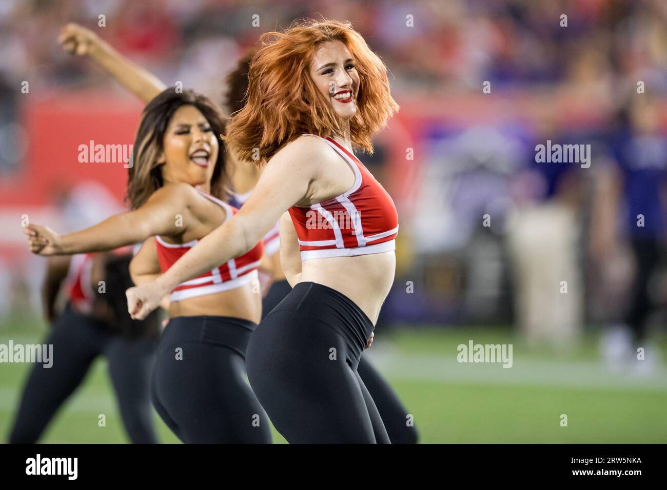 Houston, TX, USA. 16th Sep, 2023. The Cougar Dolls Dance Team performs ...