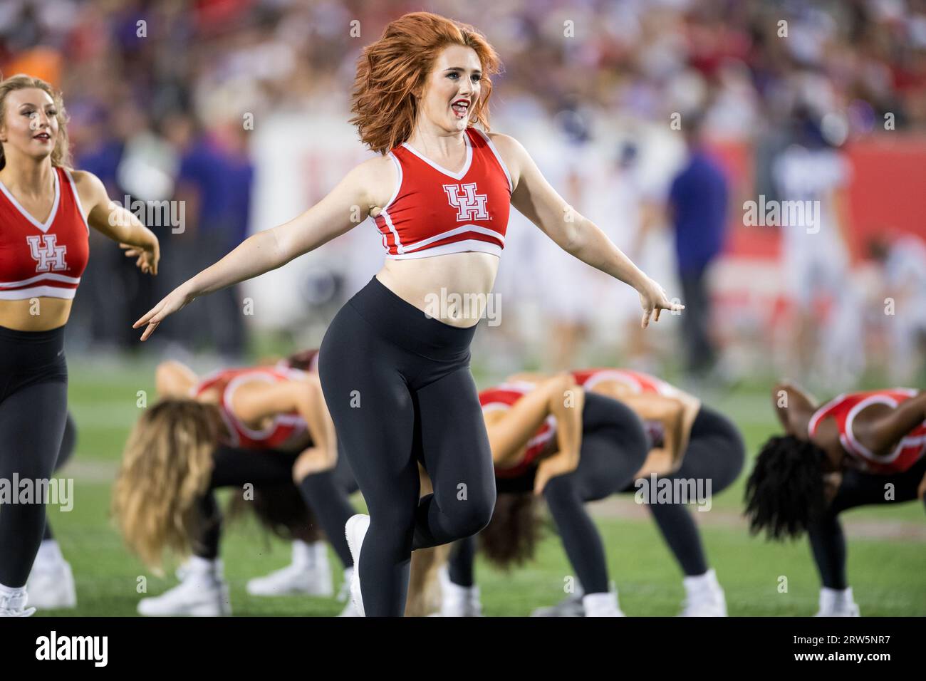 Houston, TX, USA. 16th Sep, 2023. The Cougar Dolls Dance Team performs ...