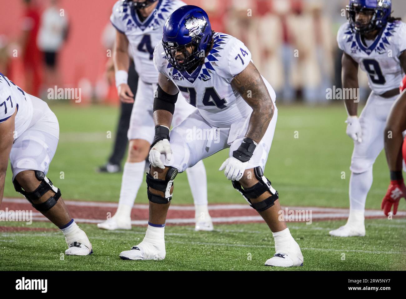Houston, TX, USA. 16th Sep, 2023. TCU Horned Frogs offensive lineman ...