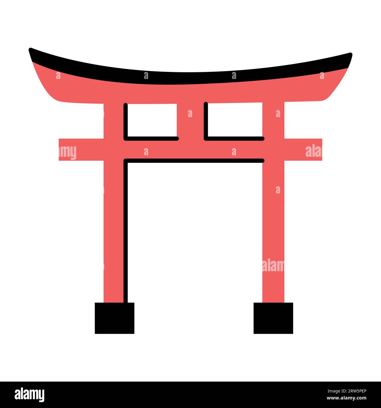 Shinto color concept. Religion isolated element Stock Vector Image ...
