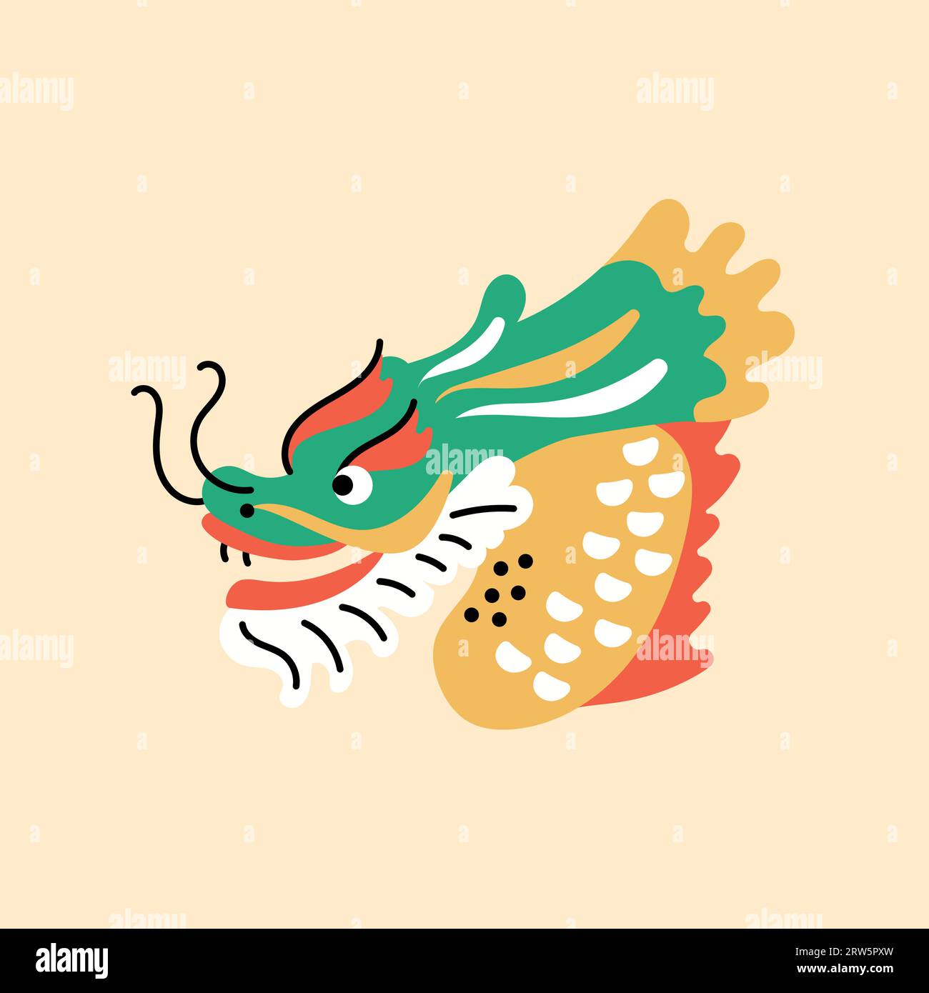 Chinese asian dragon color concept. Dragon for tattoo design Stock ...