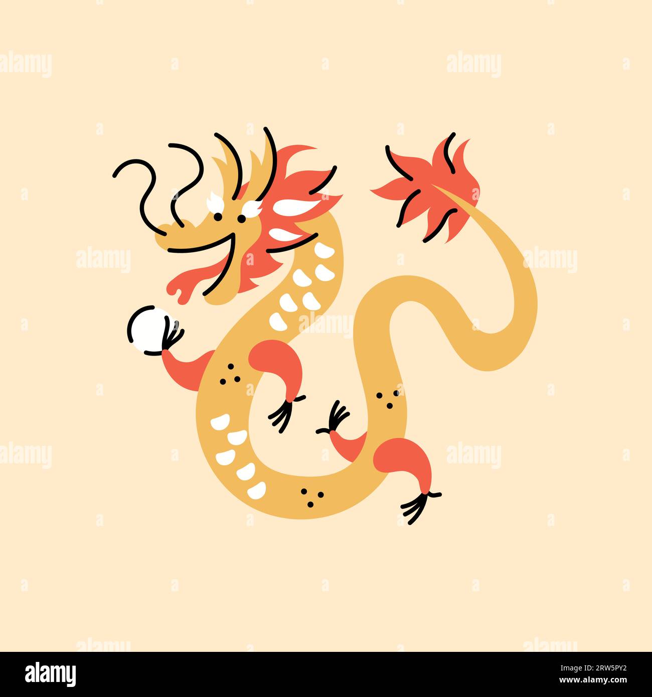 Chinese asian dragon color concept. Dragon for tattoo design Stock ...