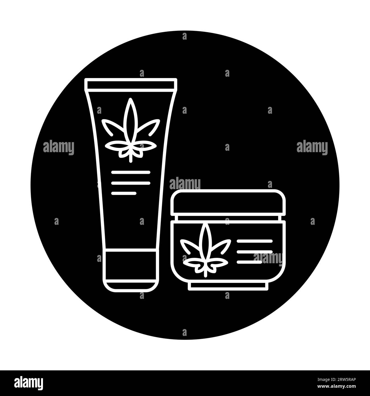 Marijuana cosmetics black line icon. Narcotic substance Stock Vector ...