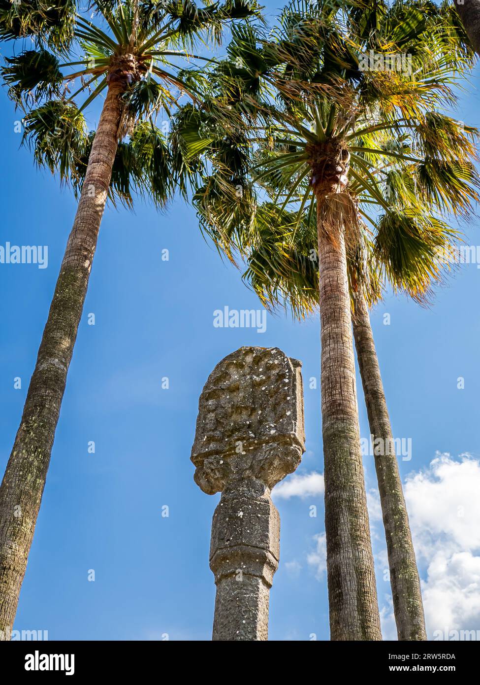 Serene beauty of Creu des Barracar, an ancient stone pillar beneath ...