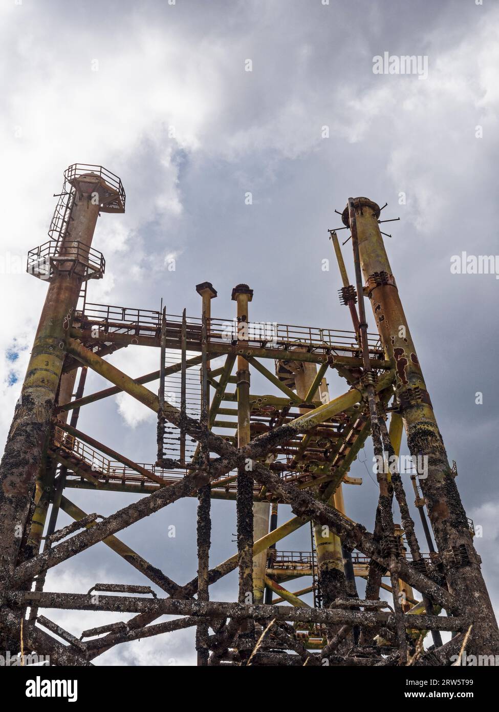 Offshore infrastructure awaiting decommissioning at the Port of Blyth's ...