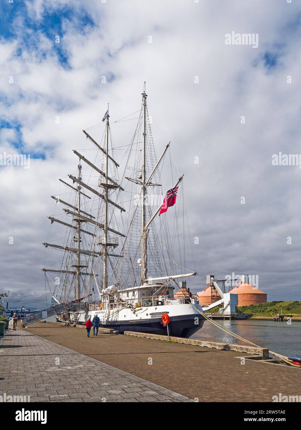Tall ship Tenacious moored at Blyth, Northumberland, UK Stock Photo - Alamy