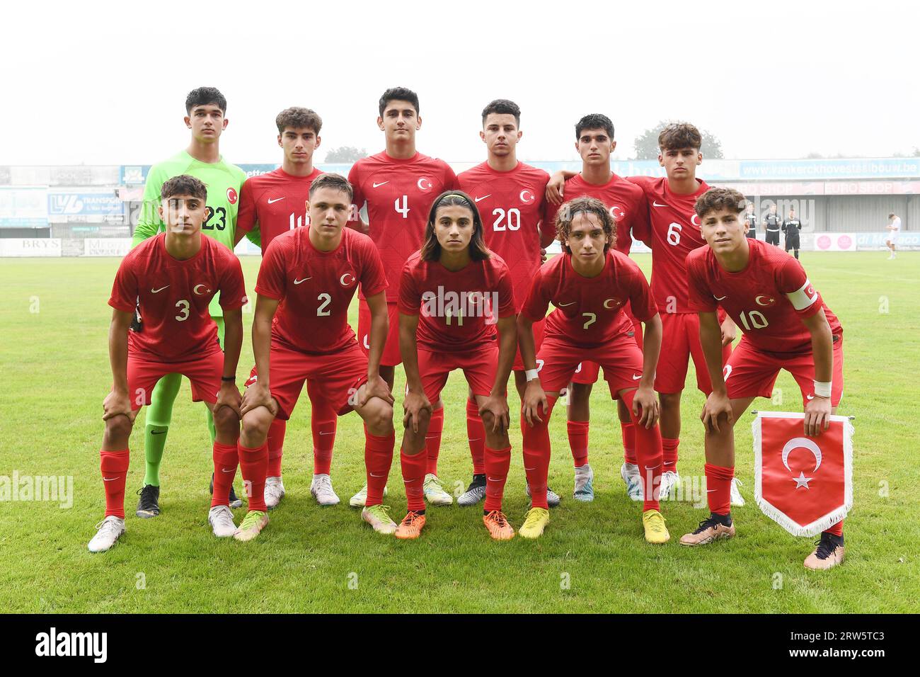 Sint Niklaas, Belgium. 17th Sep, 2023. Turkey pose for a team photo ...