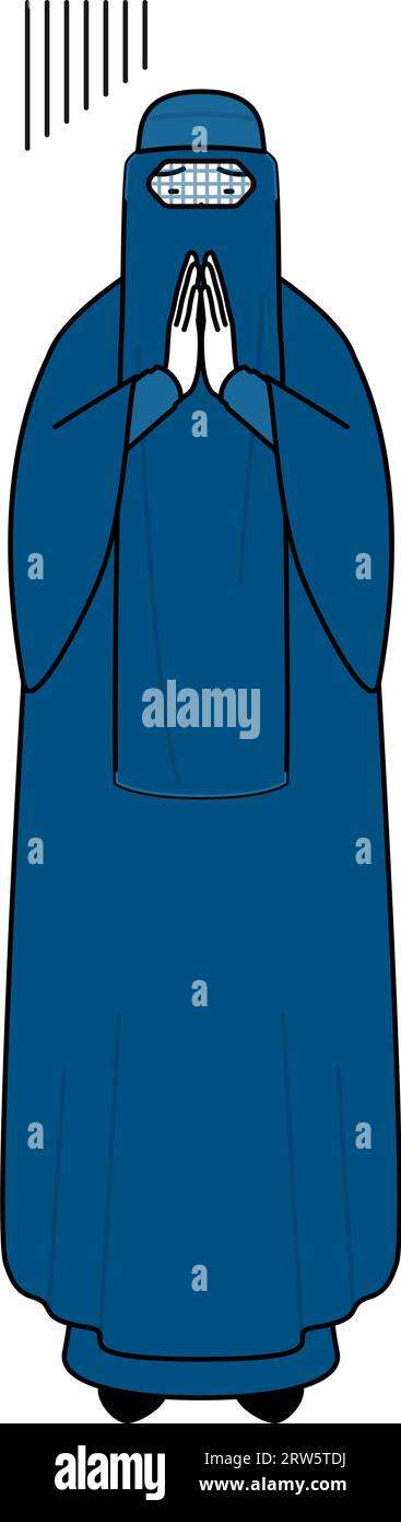 Muslim burka full body veil Stock Vector Images - Alamy