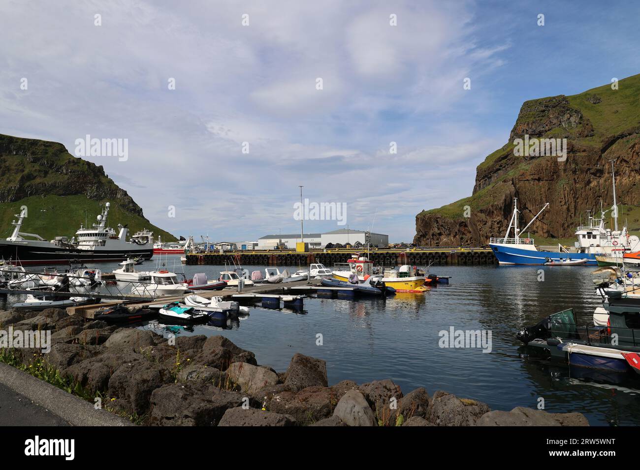 Port of the small town of Heimaey on the island of the same name ...