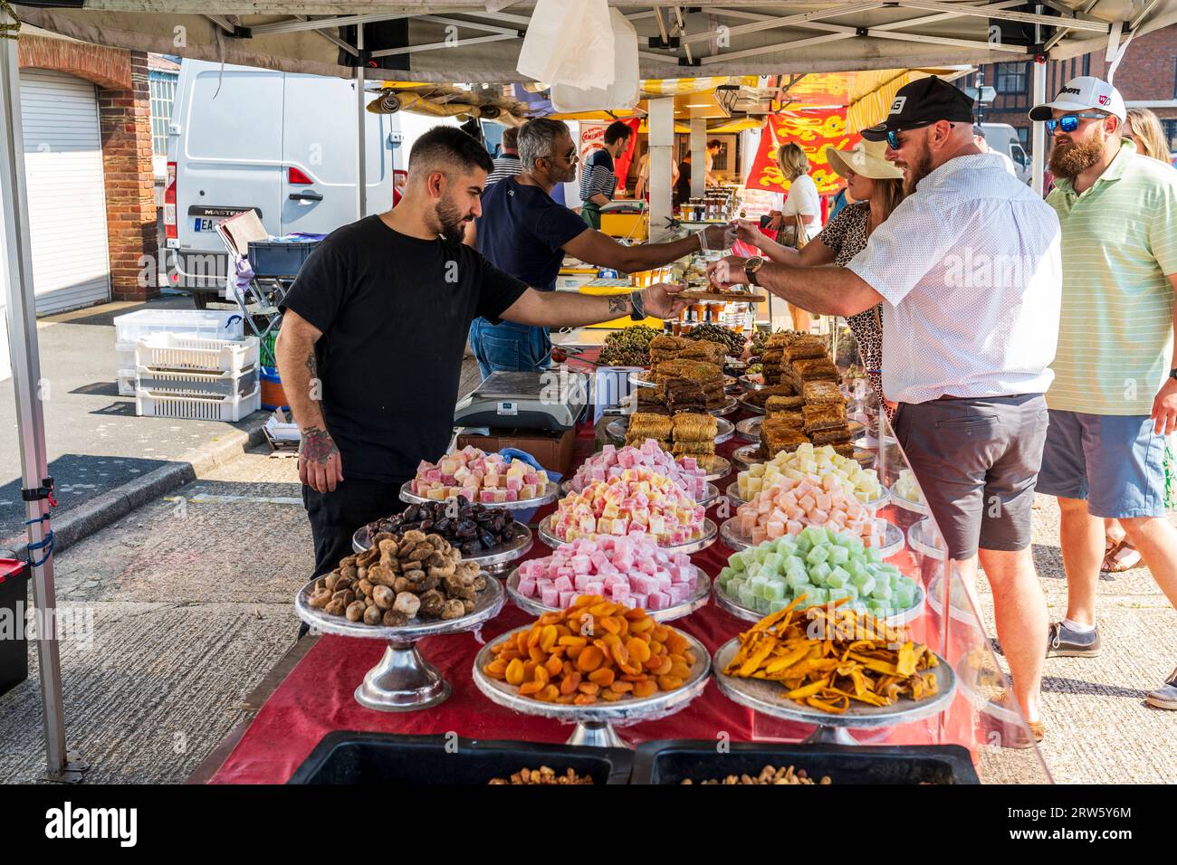 Market stall selling turkish delight hi-res stock photography and ...