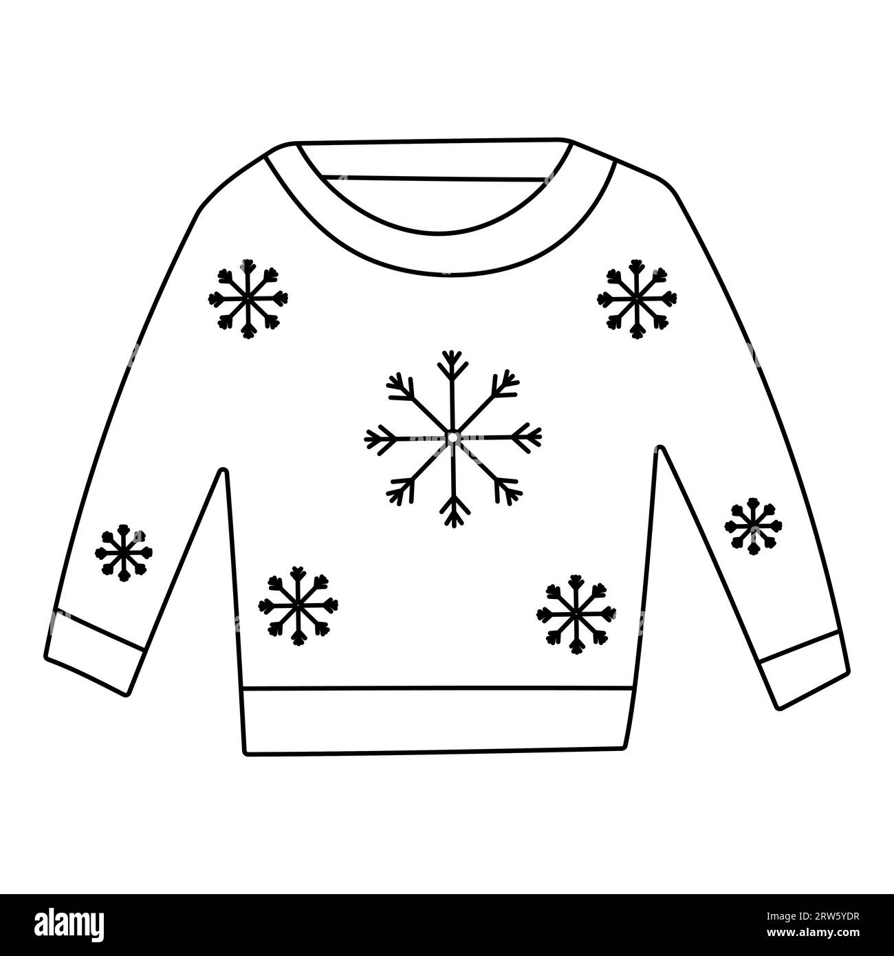 Ugly Sweater Clip Art Black And White