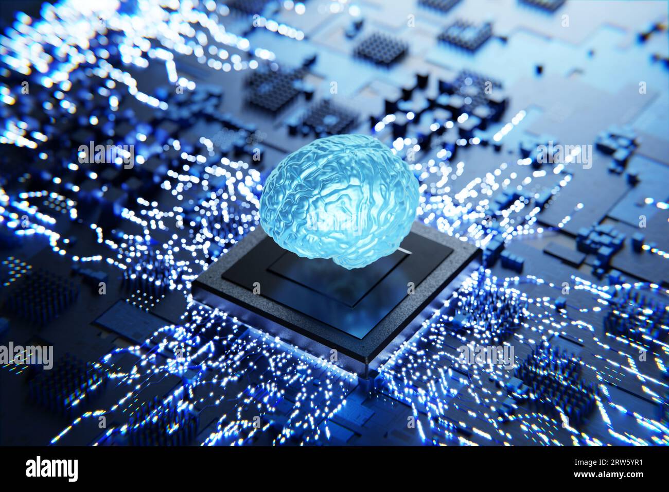 Training a neural network. Artificial intelligence concept. Artificial intelligence training ...