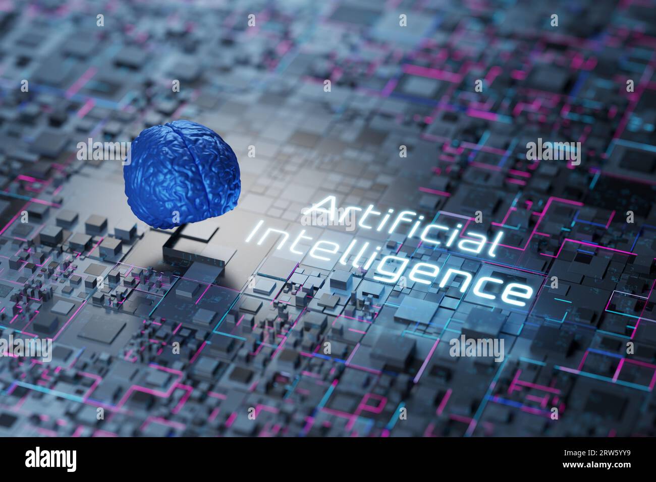 Training a neural network. Artificial intelligence concept. Artificial intelligence training ...