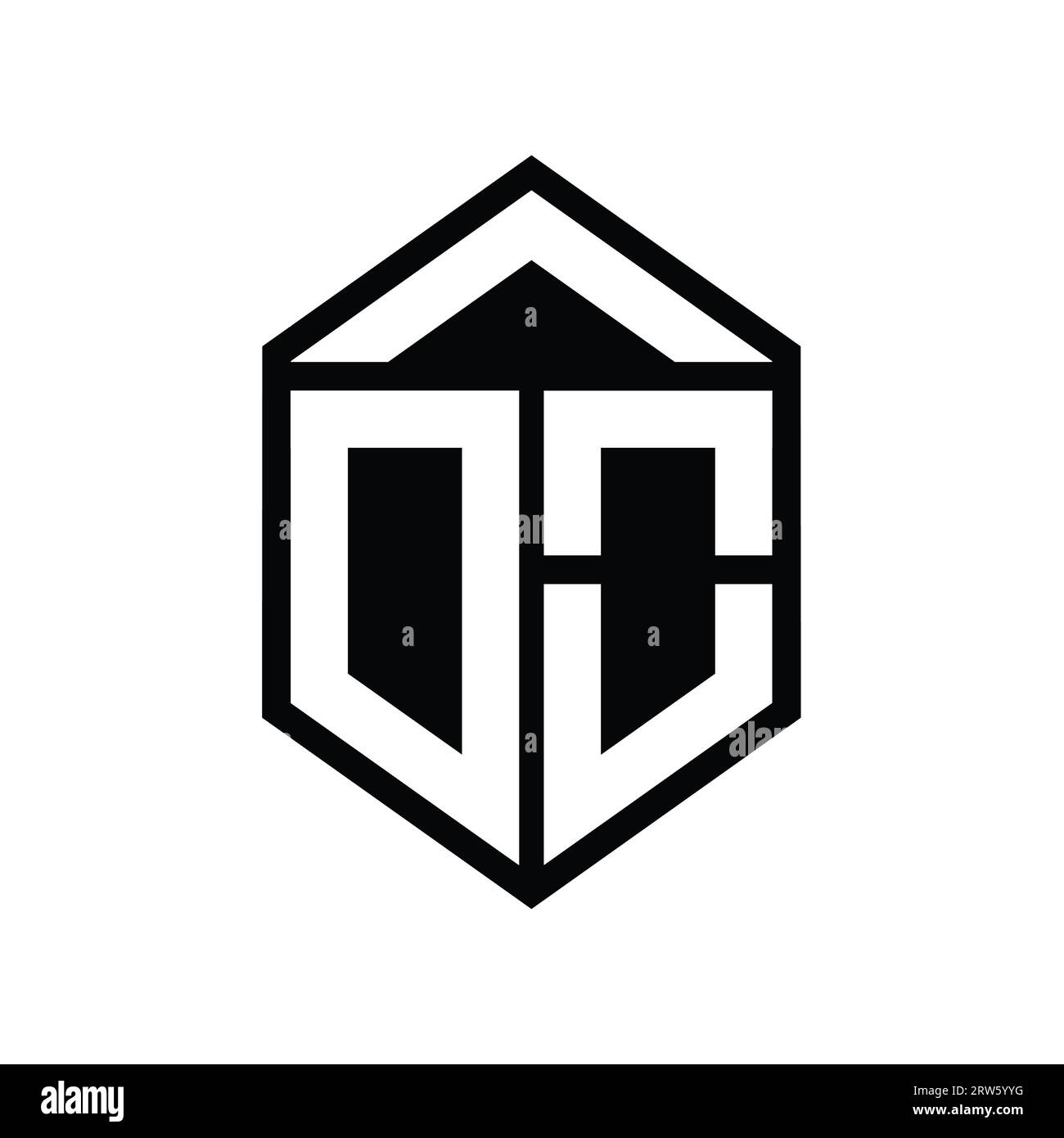 Hexagon shield shape hi-res stock photography and images - Alamy