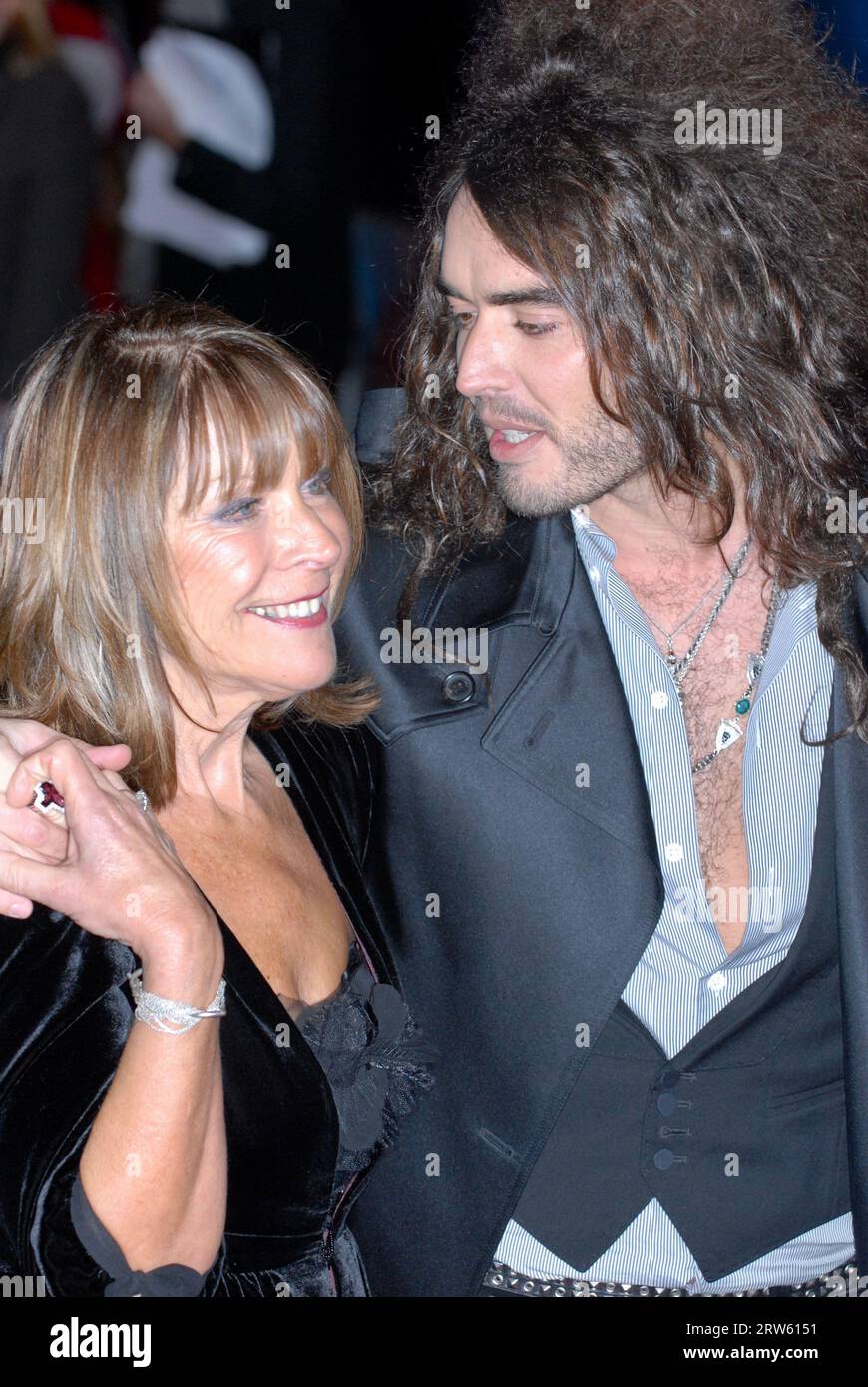 Russell Brand with his mother Barbara Brand, Premiere, London, UK Stock ...