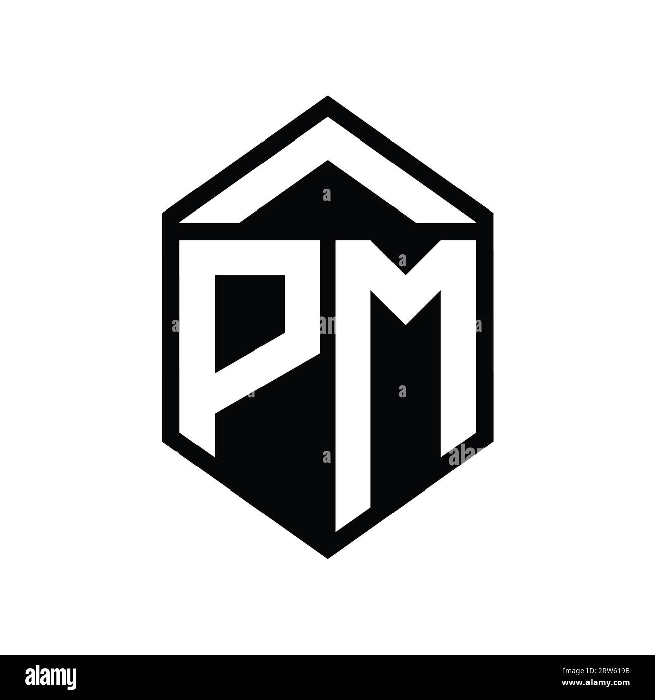 Pm monogram logo Cut Out Stock Images & Pictures - Alamy