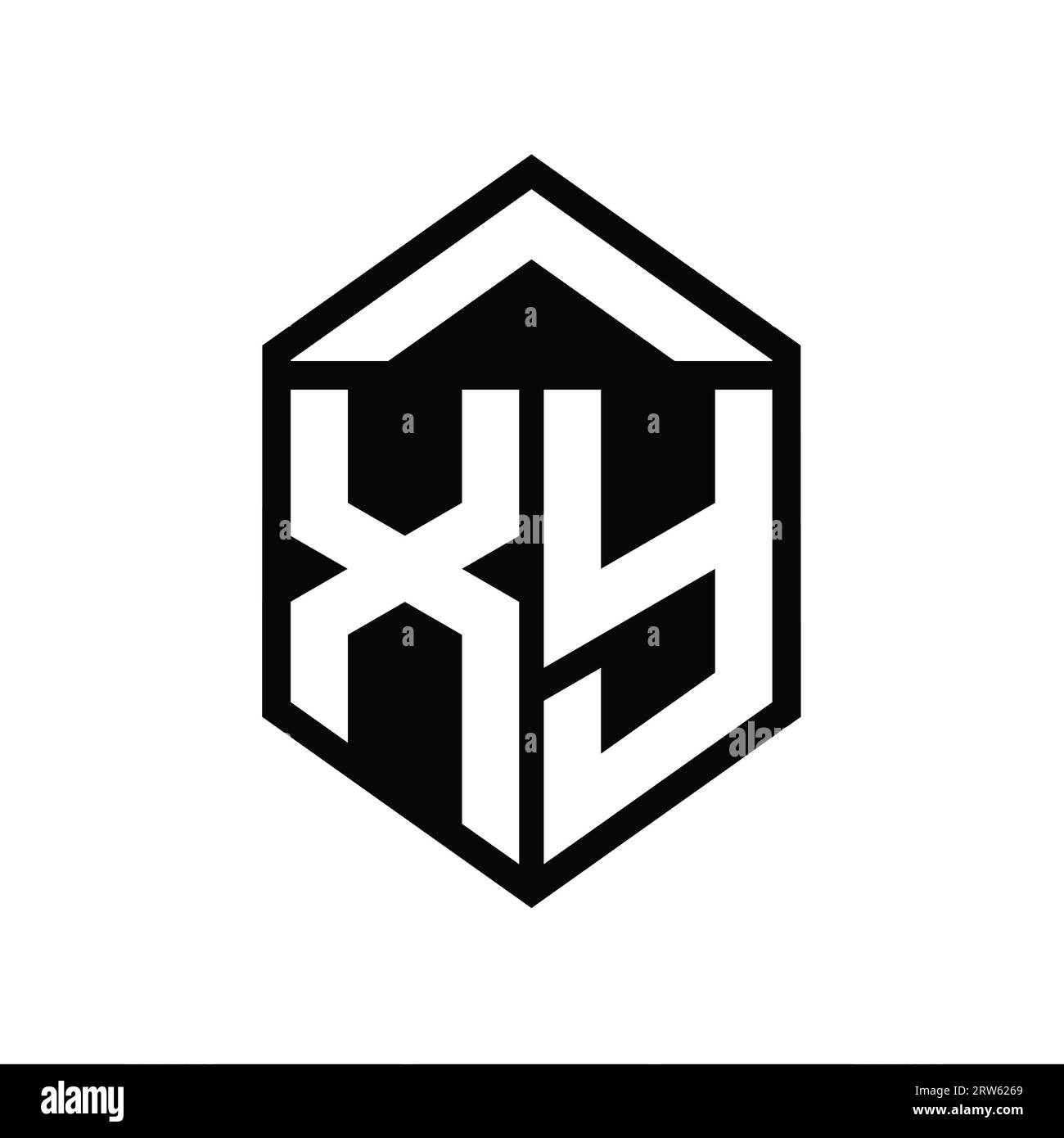 XY Letter Logo monogram simple hexagon shield shape isolated style design template Stock Photo ...