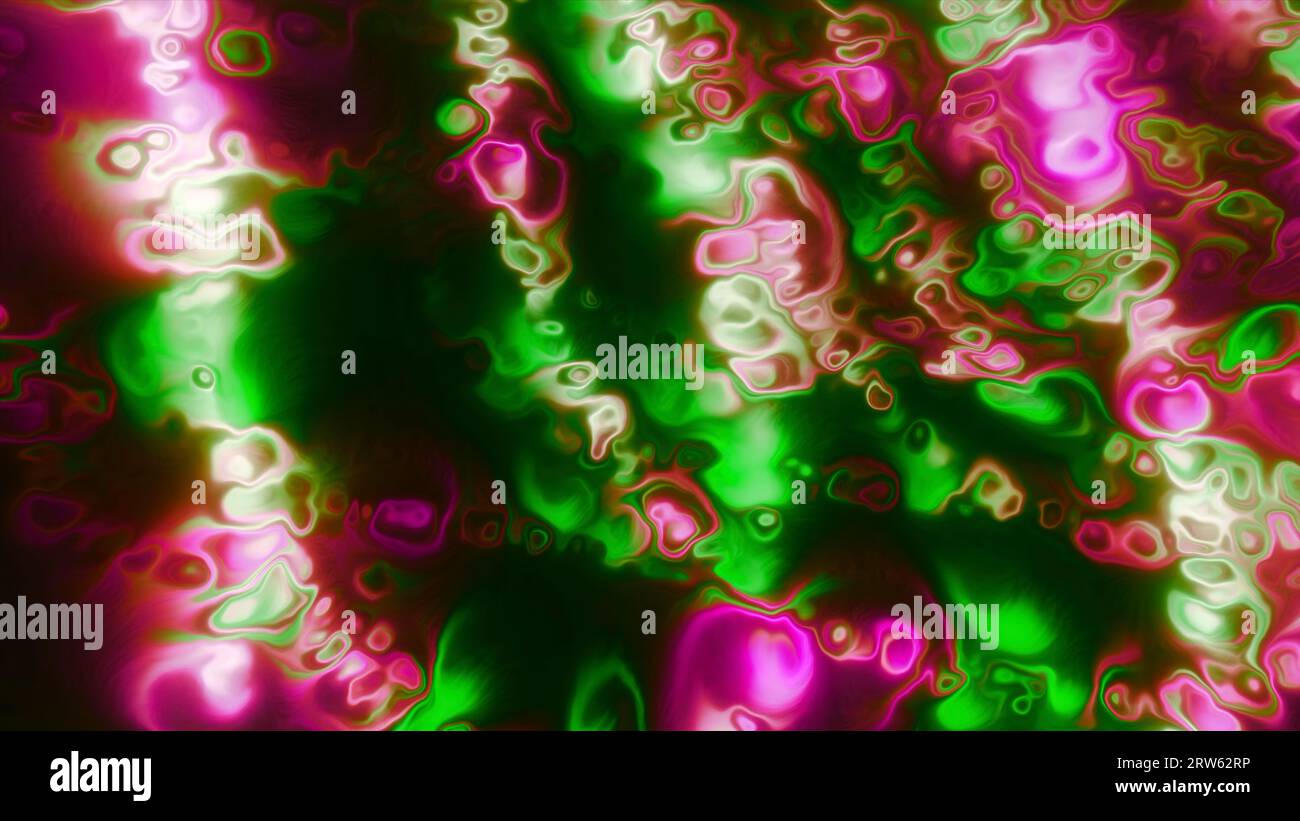 Animation with plasma molecules in pattern. Motion. Glowing psychedelic ...