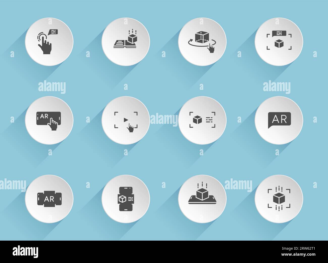 augmented reality vector icons Stock Vector Image & Art - Alamy