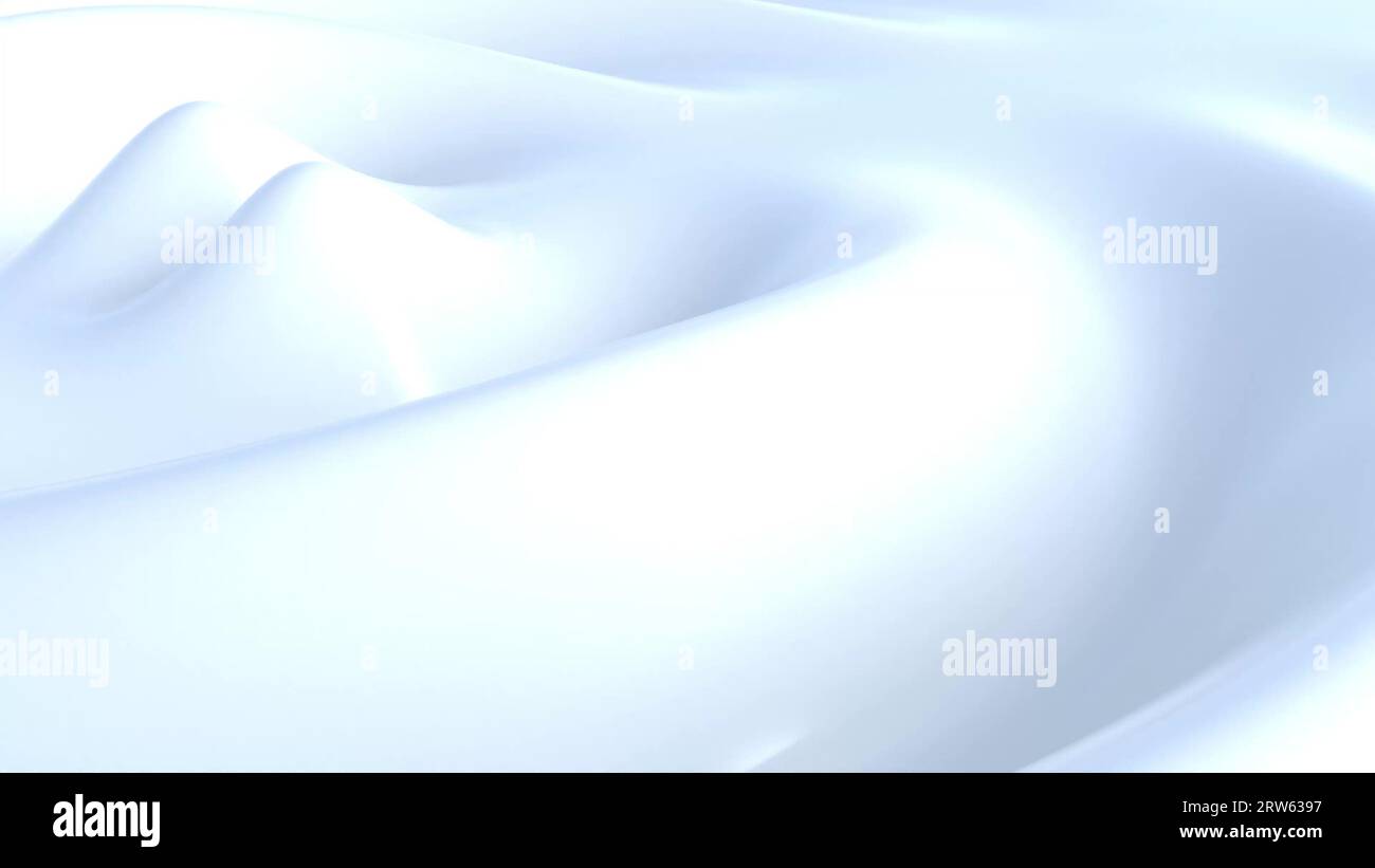 Light blue cream that forms waves 3d render Stock Photo - Alamy