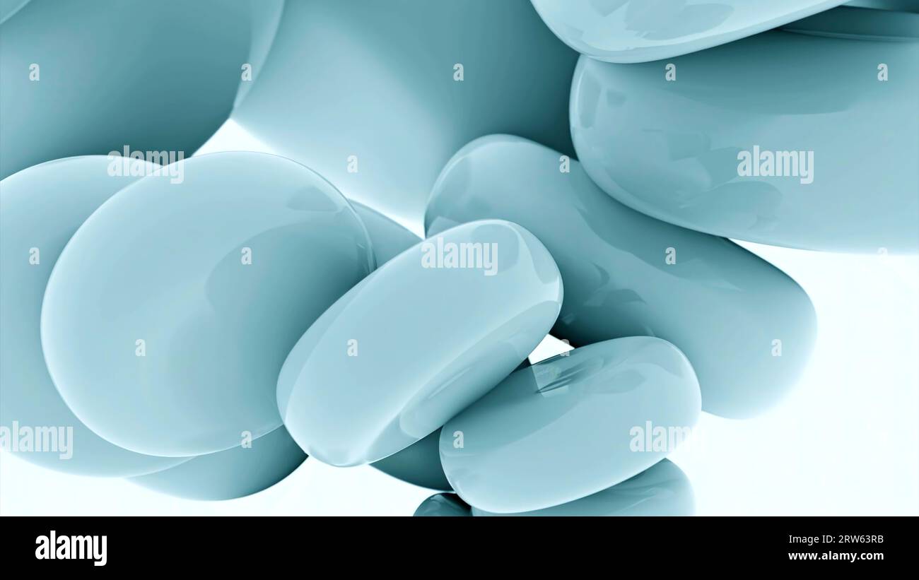 Rotating 3d stones. Design. Abstract 3d stones move in spiral rotation ...