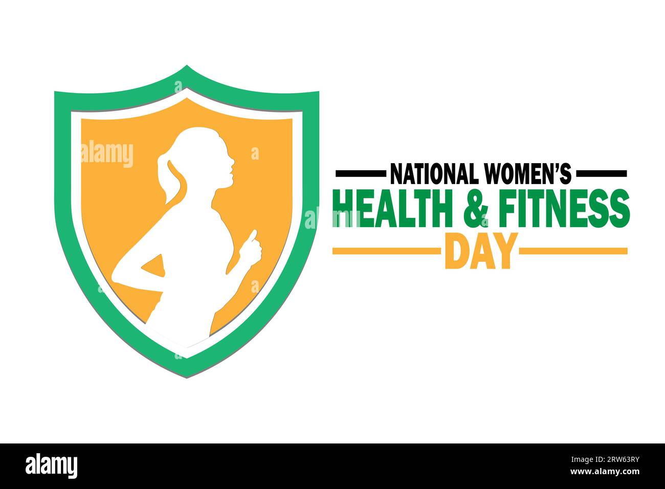 Happy Women's Health and Fitness Day Vector illustration. Holiday concept. Template for ...