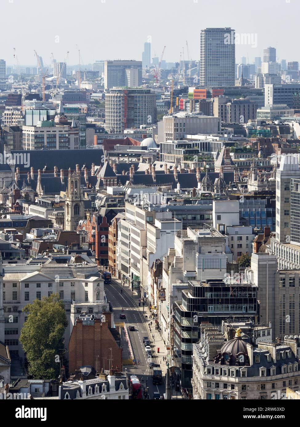 A vertical aerial view of modern buildings in London, England Stock ...