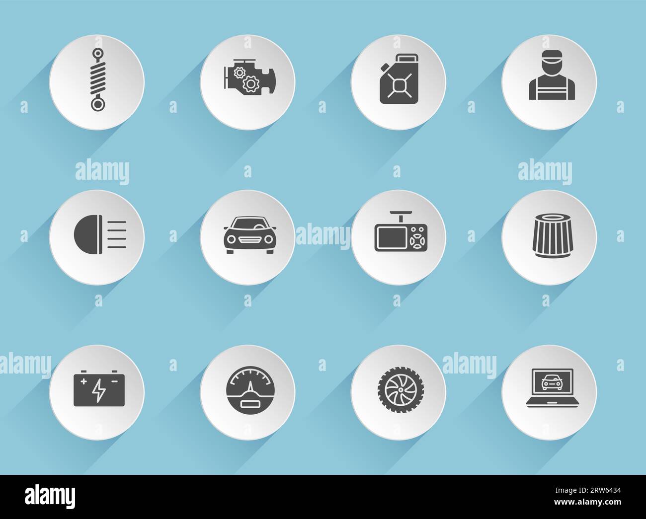 car service vector icons Stock Vector Image & Art - Alamy