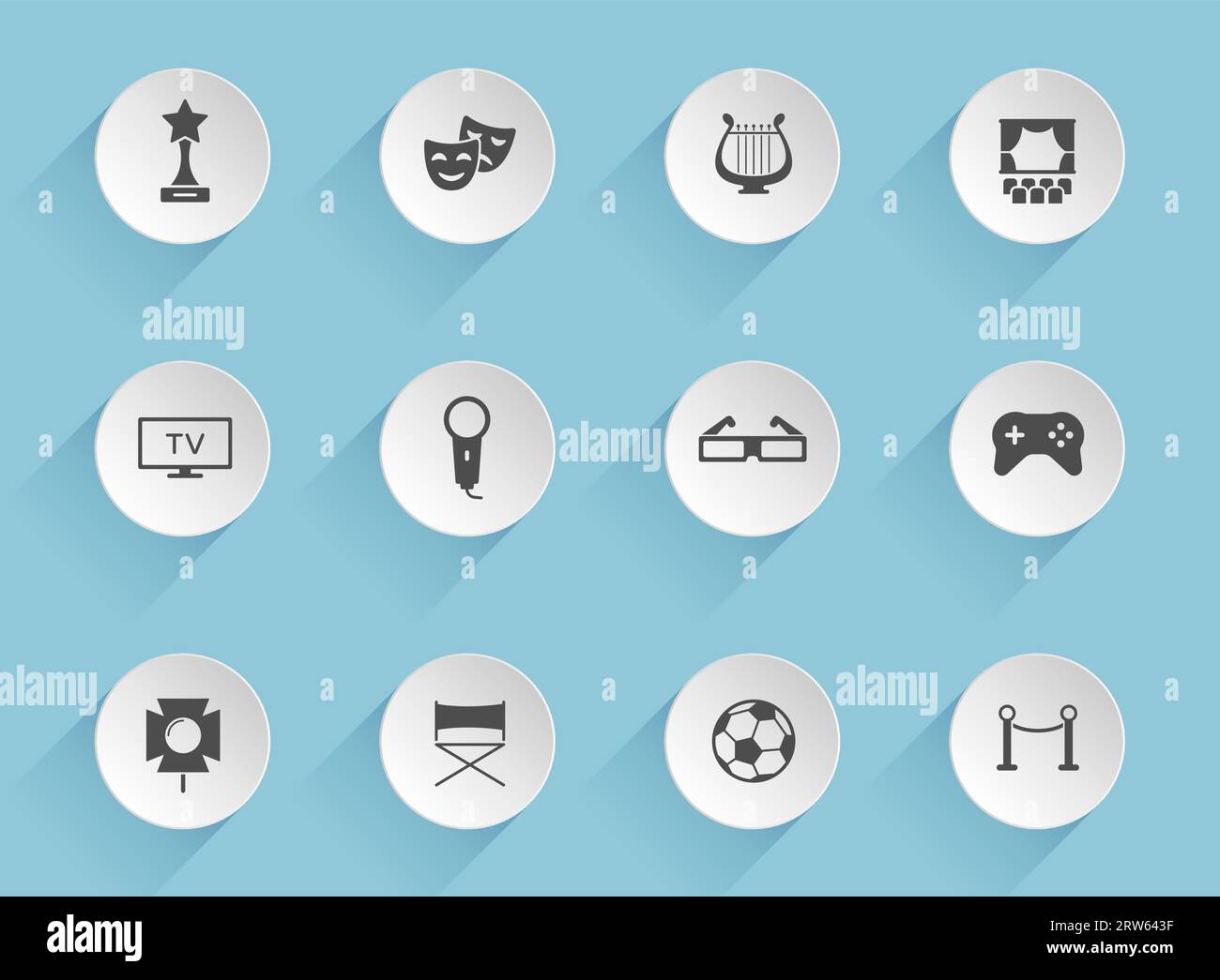 Blue line rope barrier icon hi-res stock photography and images - Alamy