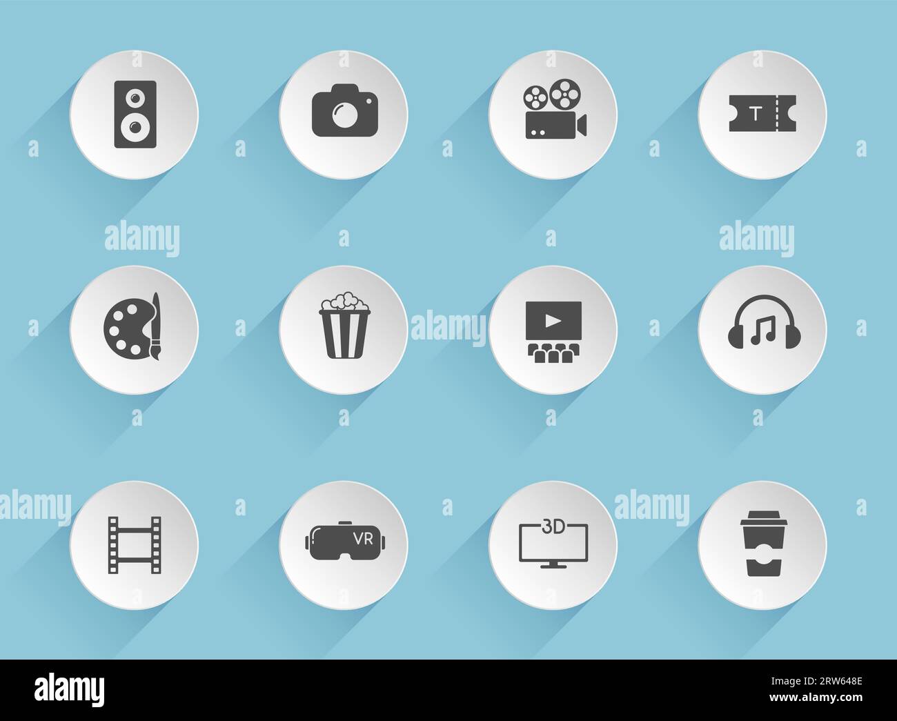 entertainment vector icons Stock Vector Image & Art - Alamy