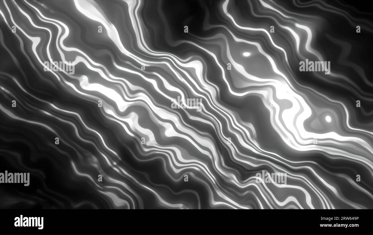 Glowing curved lines blink in electric current. Motion. Neon curves ...