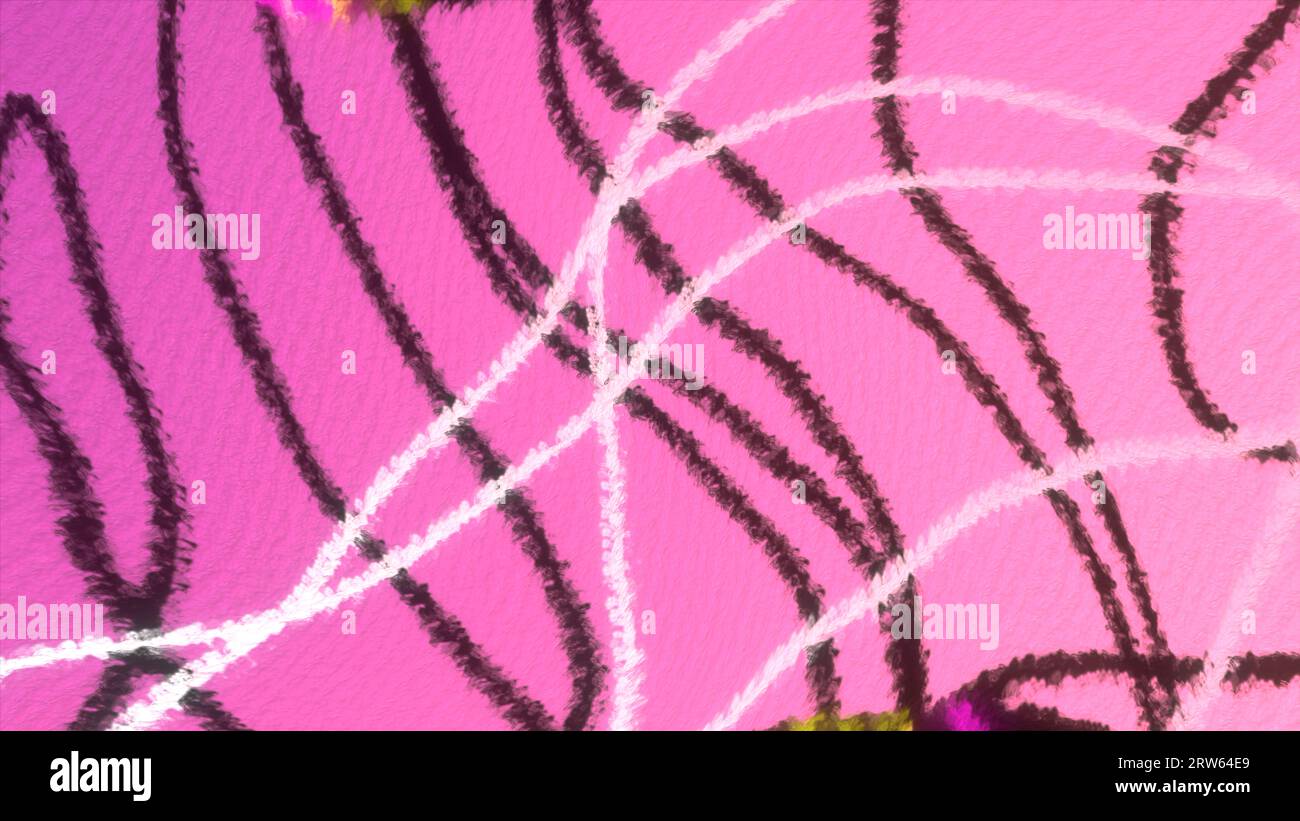 Abstract pencil lines with curved curves. Motion. Curved lines are ...