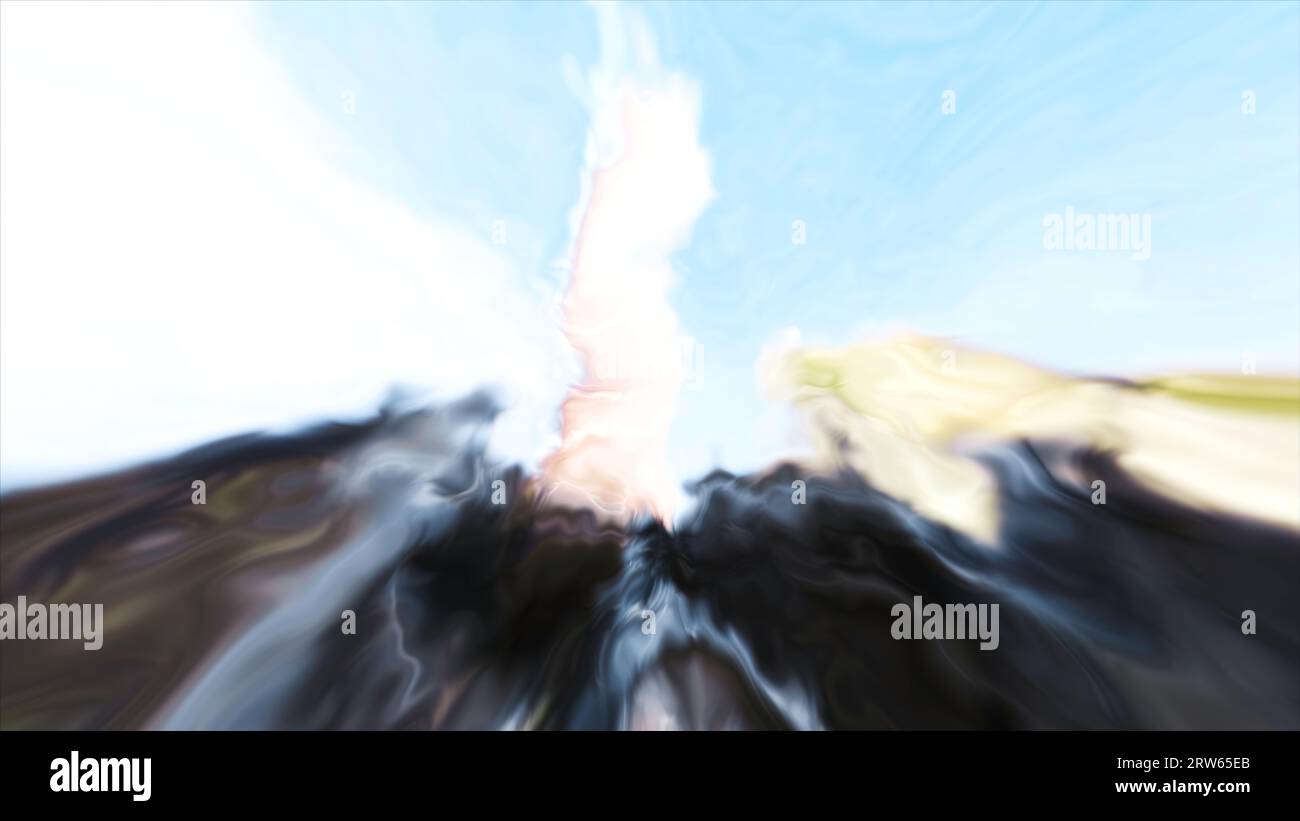 Blurred colors in plasma background. Motion. Mirrored or molten ...